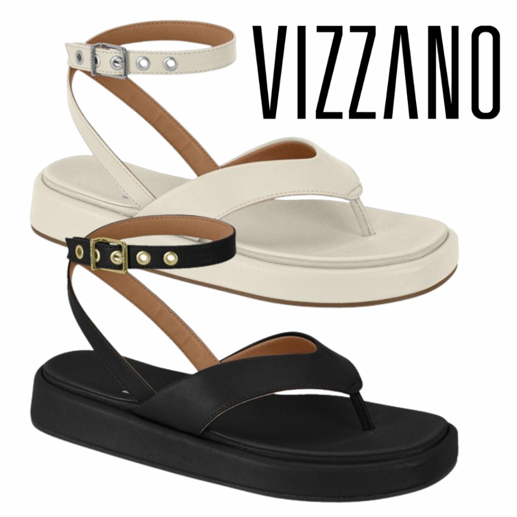 Sandália vizzano flatform amarração papete feminina ORIGINAL 6506.103 ...