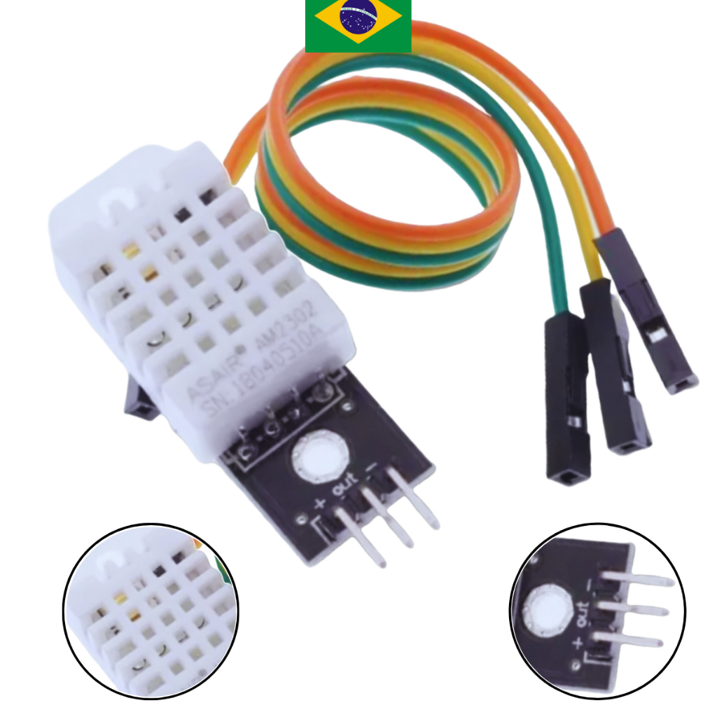 Sensor de Temperatura e Umidade DHT22 para Arduino e Pic - Corre Que Ta ...