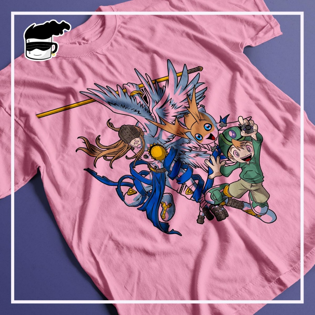 Camiseta Digimon Angemon Patamon Unissex Camisa Anime Rosa | Shopee Brasil