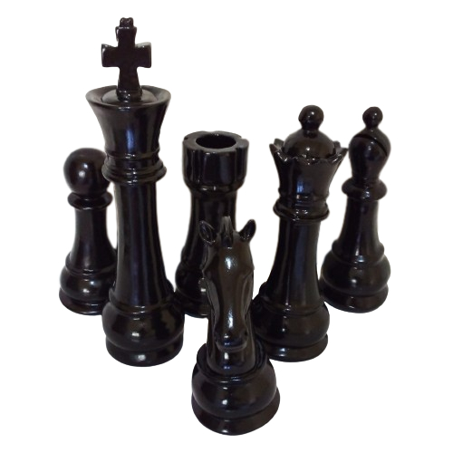 Escultura de xadrez kit 6 peças de xadrez de gesso xadrez | Shopee Brasil