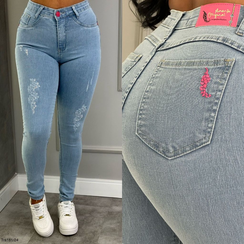 calça jeans com lycra do 34 ao 56 pimenta doce Mary land e sal e ...