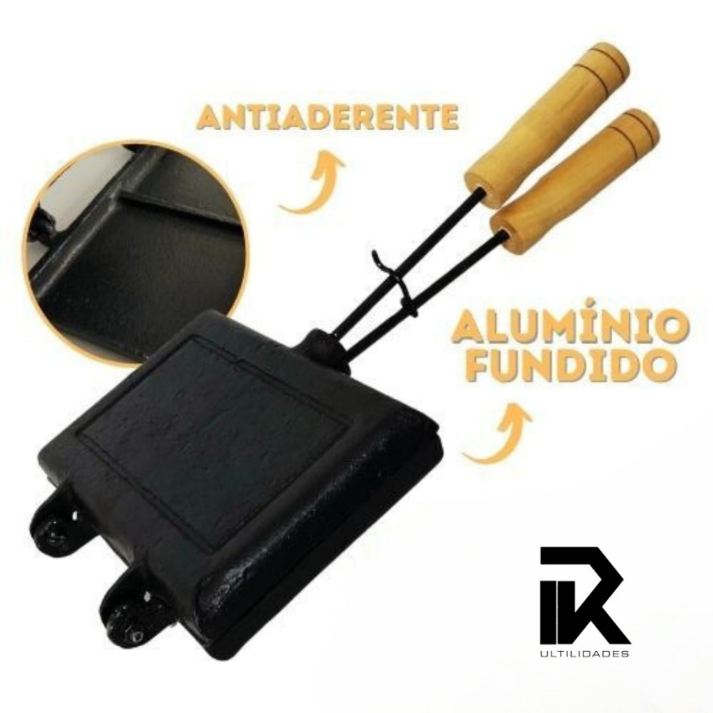 Sanduicheira 2 Pão De Forma Antiaderente Vitória Tostex Tostequeira ...