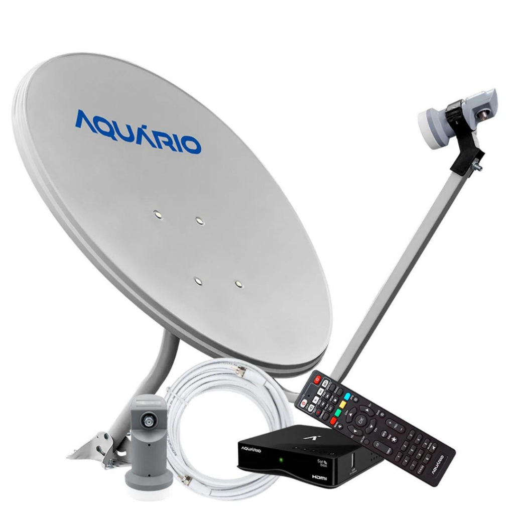 Kit Antena Parabólica Receptor Digital Lnb Ku 60cm Cabo 15mt | Shopee ...