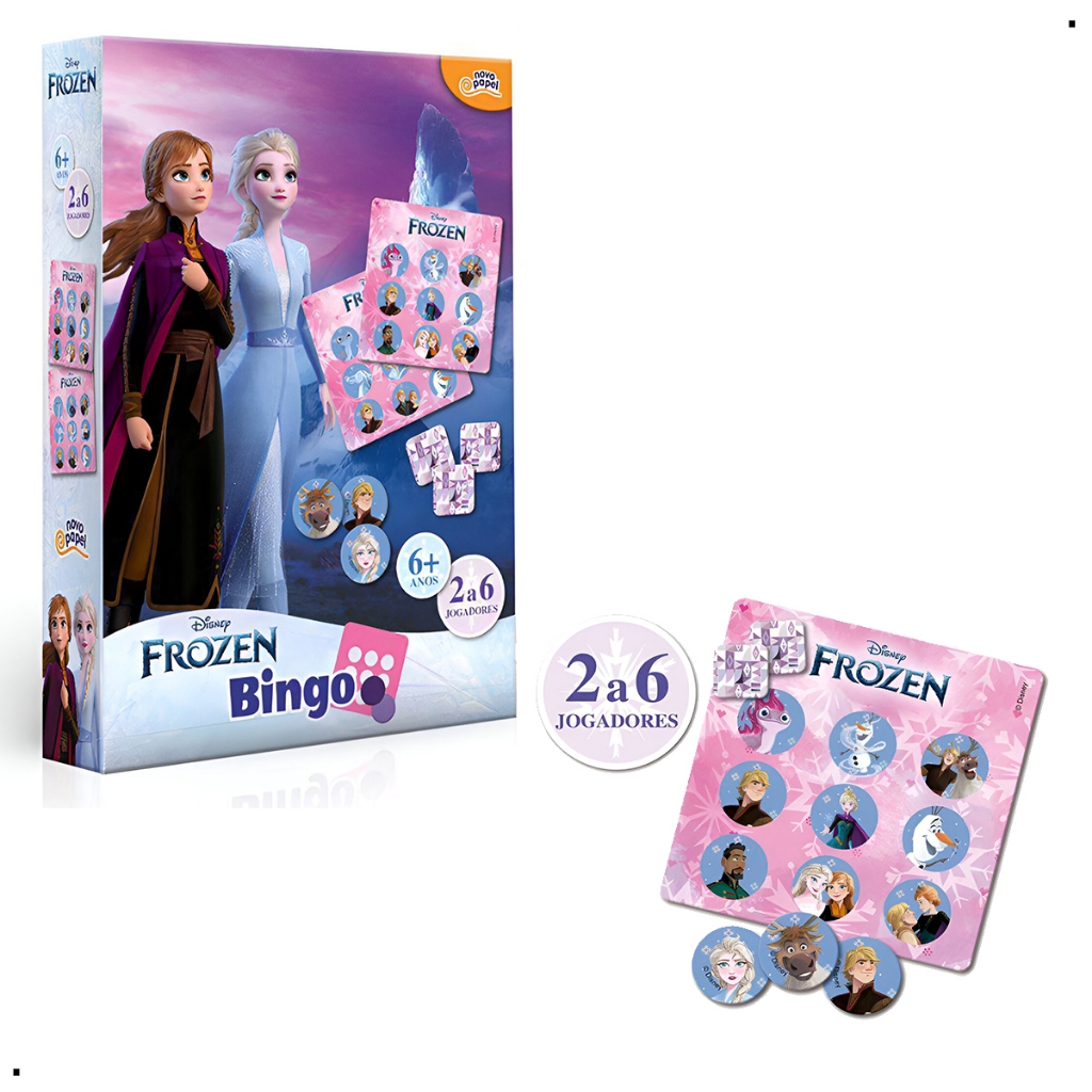 Jogo Educativo Bingo Frozen Elsa Anna Olaf Disney - Novo Papel Toyster ...