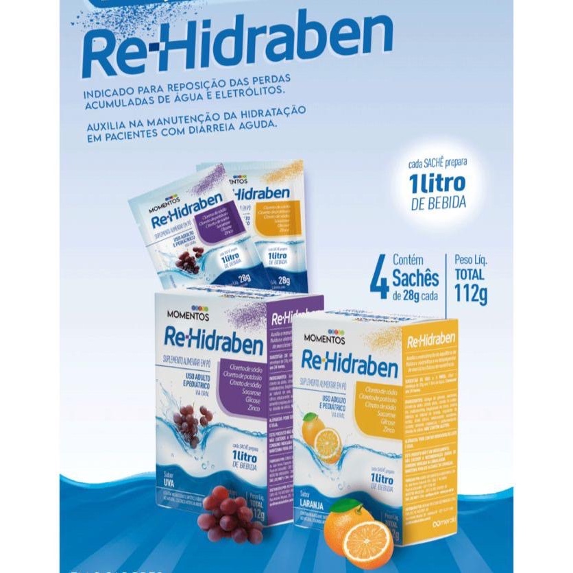 Soro de Reidratação corporal Caixa com 4 Sachês | Shopee Brasil