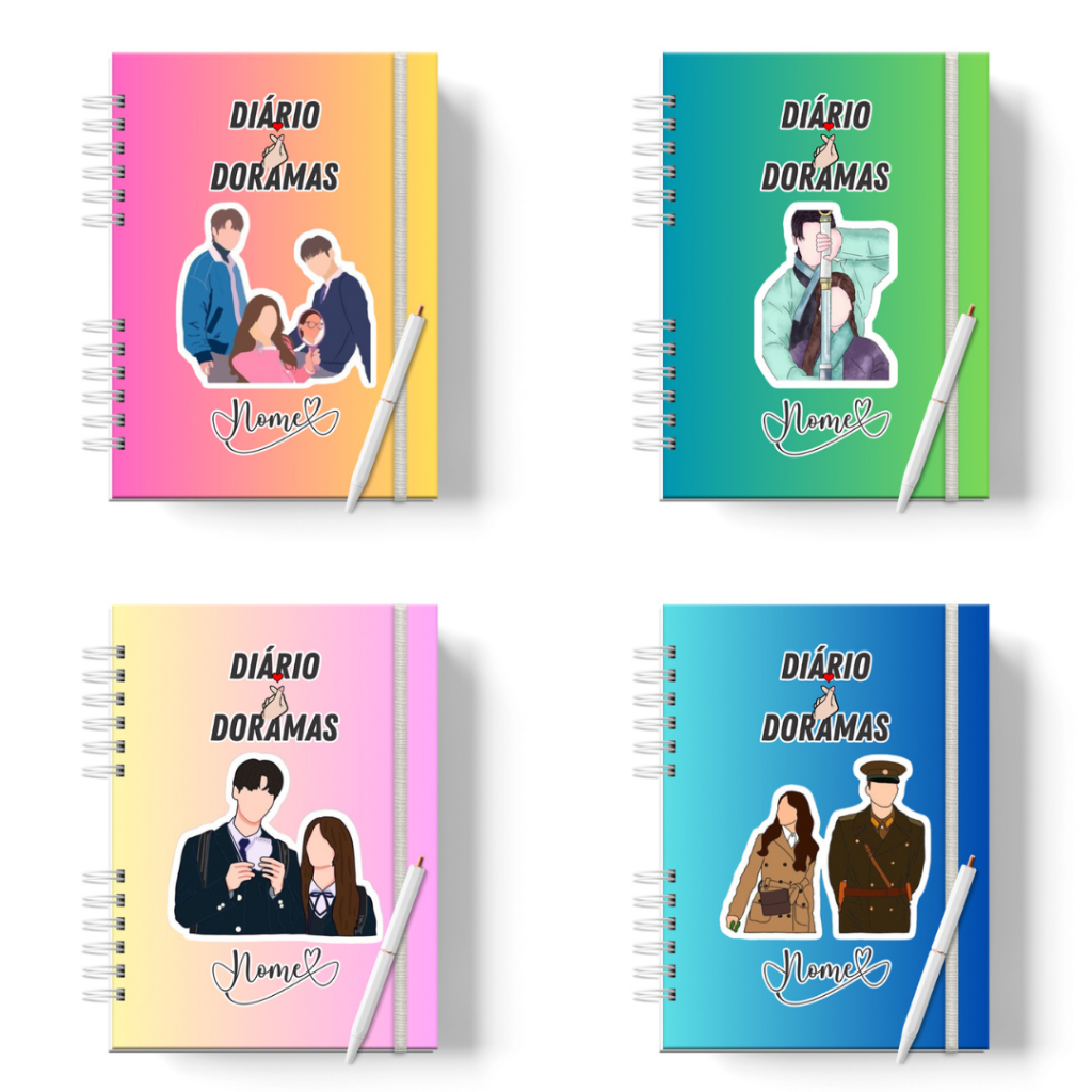 Caderno Dorama Diário de Doramas Personalizado Com o Seu Nome Dorameira ...
