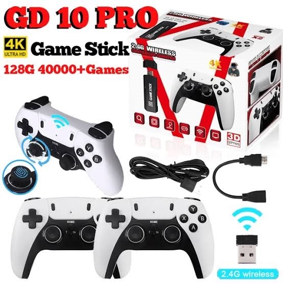 Console Game Stick GD10 PRO 128GB +41.000 Jogos + 2 Controles Sem Fio ...