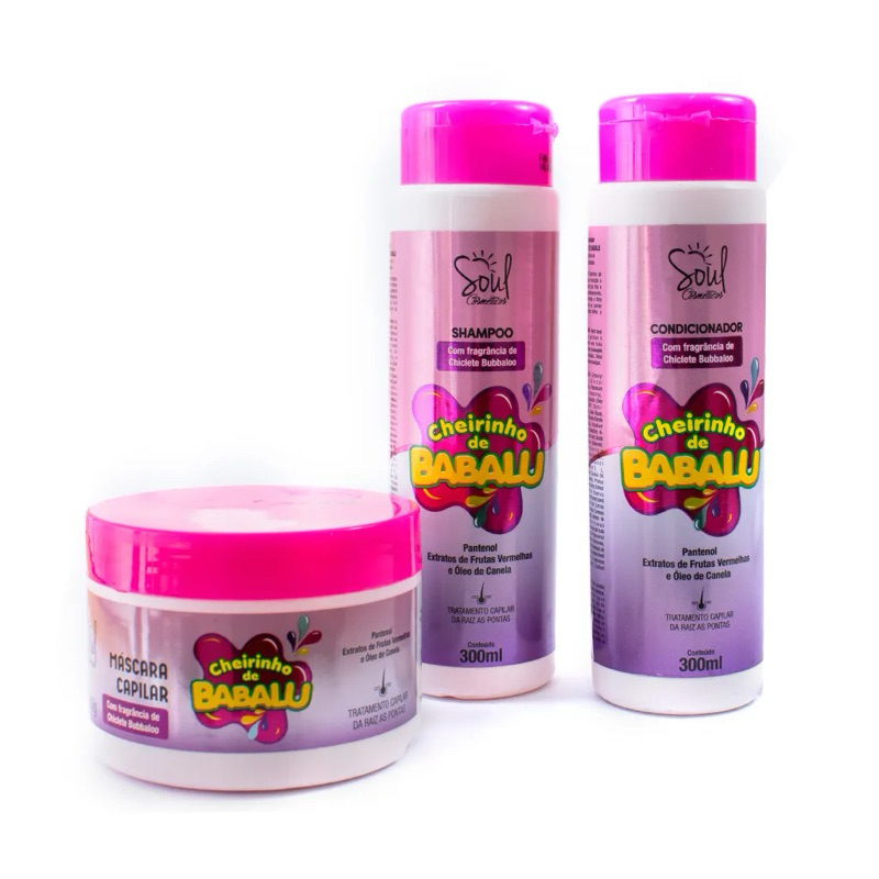 kit shampoo , condicionador e mascara capilar cheirinho de babalu ...