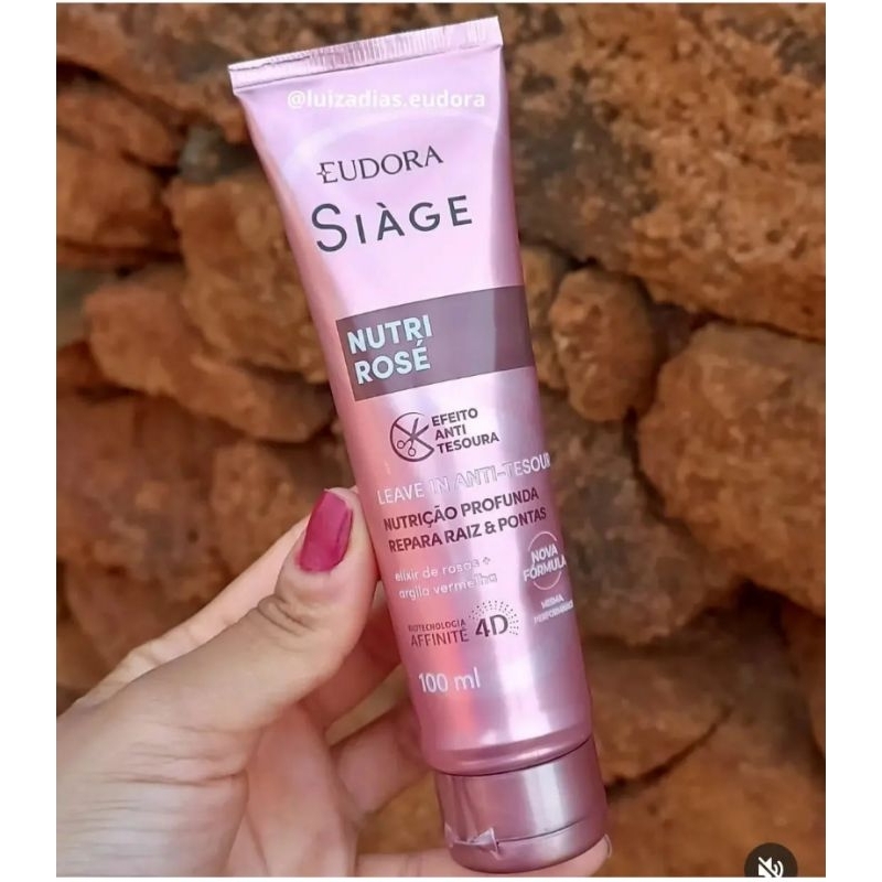Eudora Creme de pentear Leave in Siáge Nutri Rosé Com proteção Térmica ...