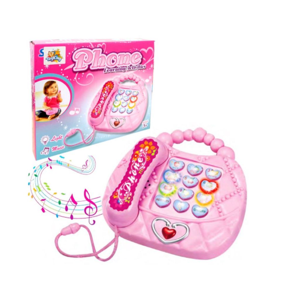 Telefone Rosa Musical Infantil Diversas Músicas E Luzes | Shopee Brasil