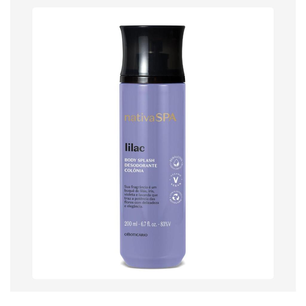 Nativa Spa Lilac Body Splash Desodorante Colônia 200ml Nativa SPA ...