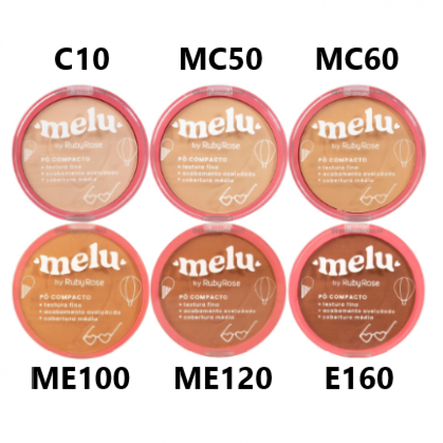 Pó Compacto Melu - Ruby Rose | Shopee Brasil