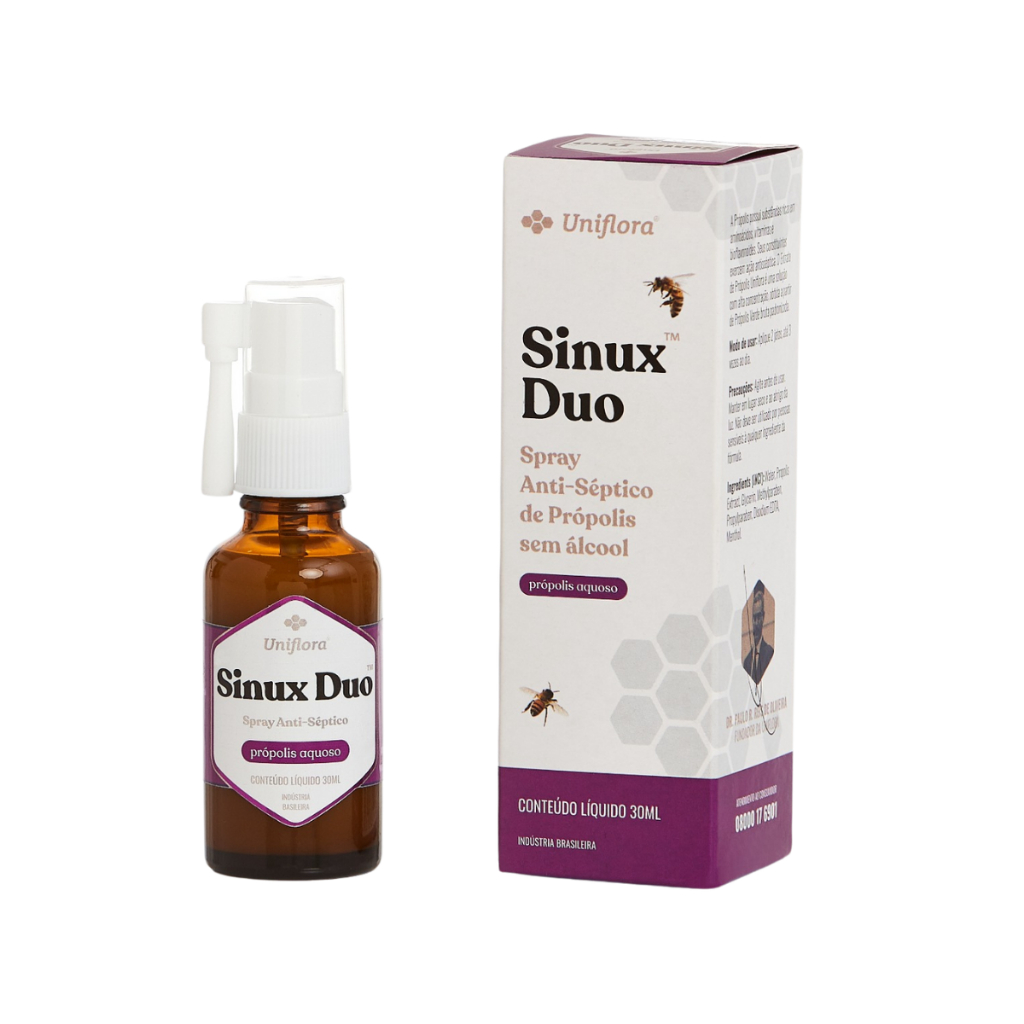 Sinux Duo Spray Nasal de Própolis Verde sem Álcool 30ml Uniflora | Shopee Brasil