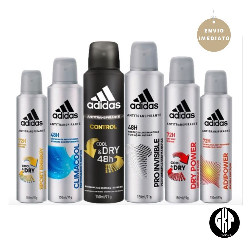 KIT 02 UNIDADES Desodorante AdiPower Aerosol Masculino | Shopee Brasil