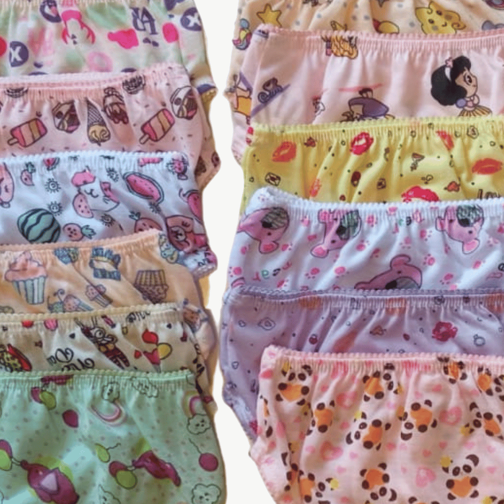 Kit Calcinha Infantil menina criança Kit 30 calcinhas infantis feminina ...