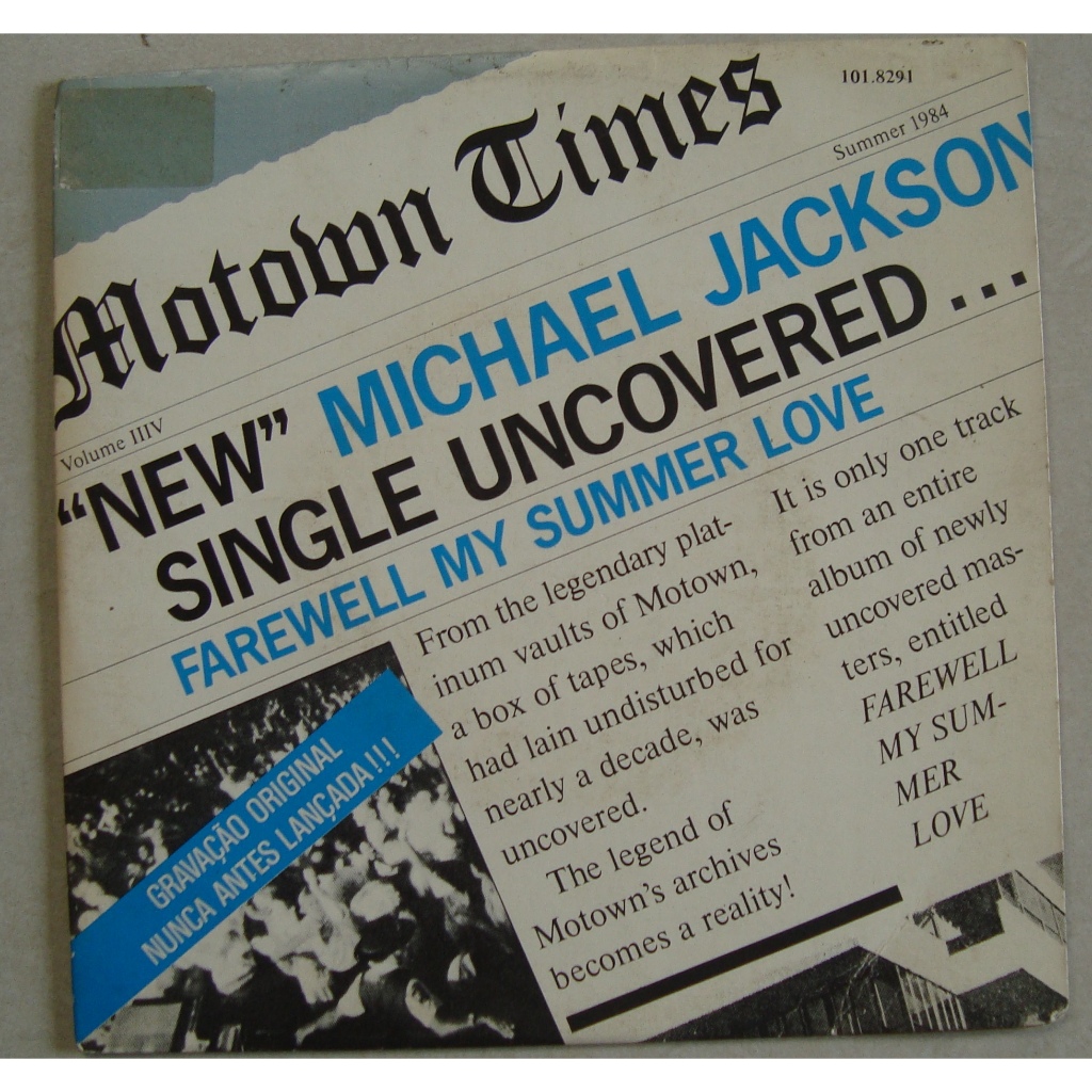 Michael Jackson 1984 Farewell My Summer Love, Vinil compacto 7 ...