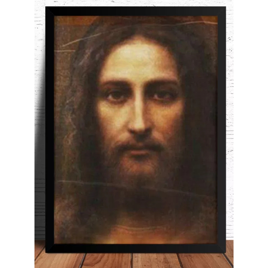 Pôster Quadro Decorativ Face De Jesus No Santo Sudario Taman c/moldura ...