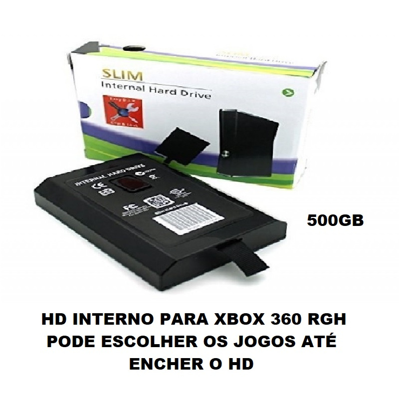 HD INTERNO XBOX 360 - O MAIS COMPLETO ESTÁ AQUI - Escorrega o Preço