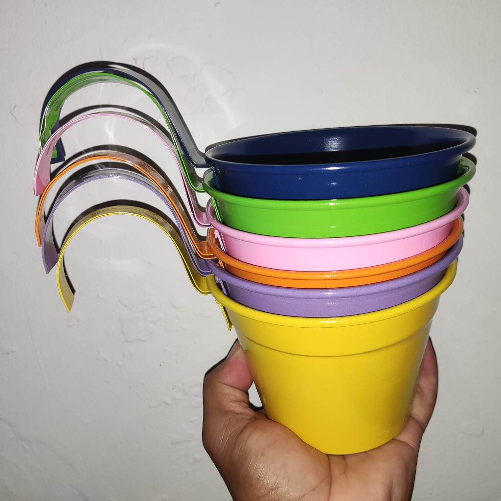 06 Vasos Cachepô De Pendurar Gancho 10 Centímetros de altura Em ...