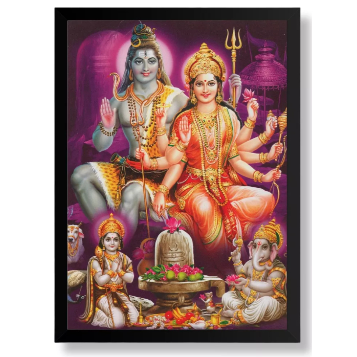 Quadro Deus Shiva Indiana Arte Hinduísmo Mantra c/moldura | Shopee Brasil