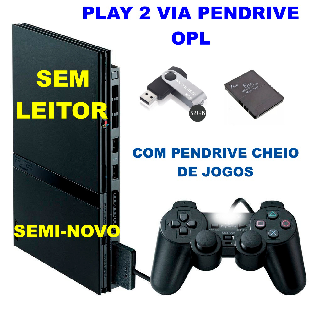 Playstation 2 OPL (COMPLETO) + 32GB de Jogos | Shopee Brasil