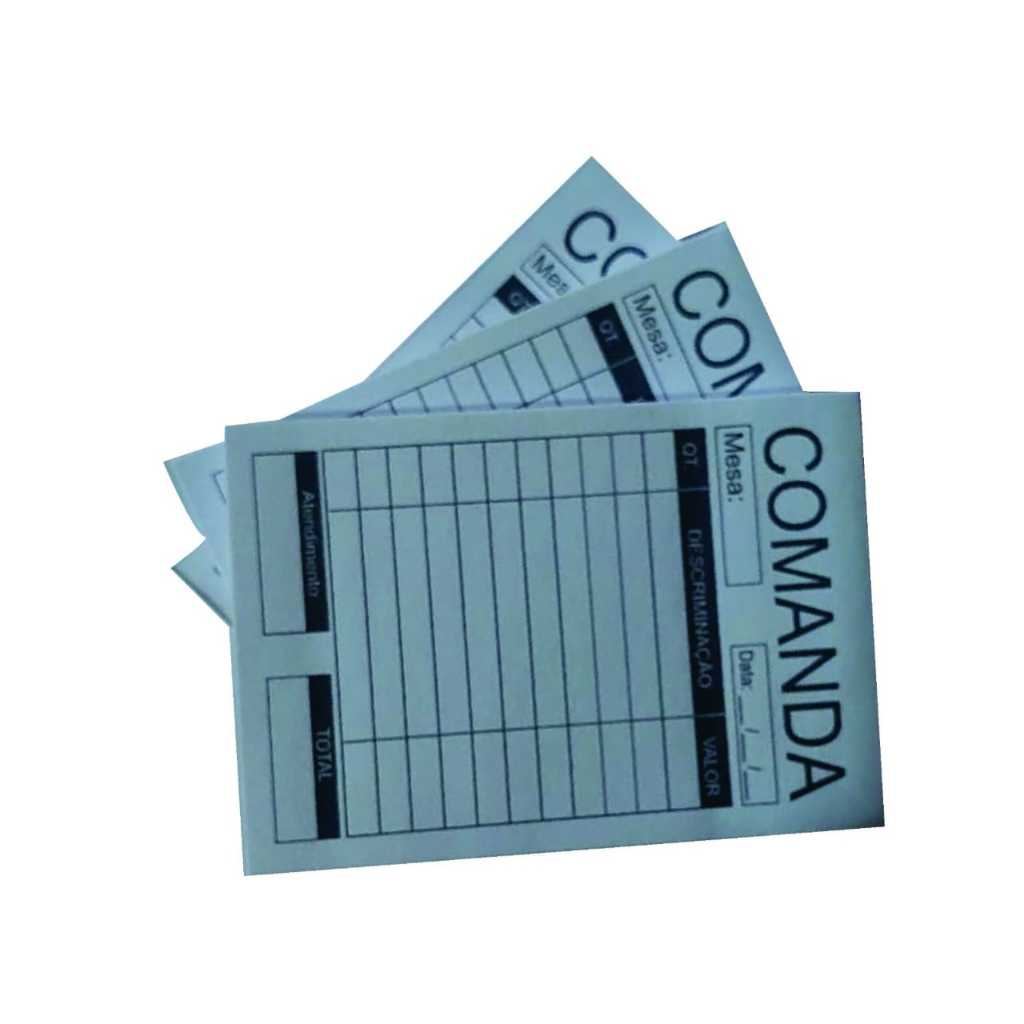 20 Blocos de Comanda para Lanchonete, Barzinho, Restaurante | Shopee Brasil