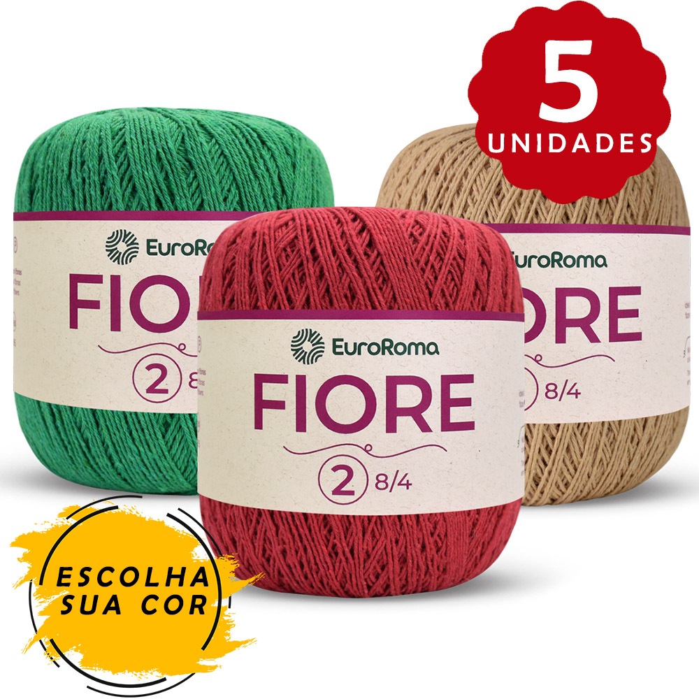 Kit 5 Unidades Linha Fiore Euroroma (Mesma espessura Anne) n°2 - 500m ...