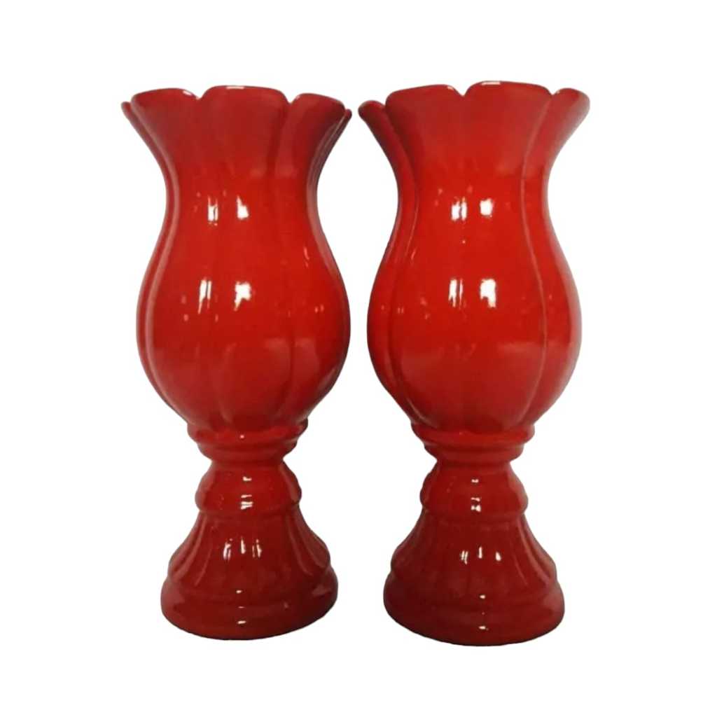 KIT 2 VSO TULIPA GD CERAMICA P\ DECORAÇÃO DE FESTA 34 CM ALT | Shopee ...