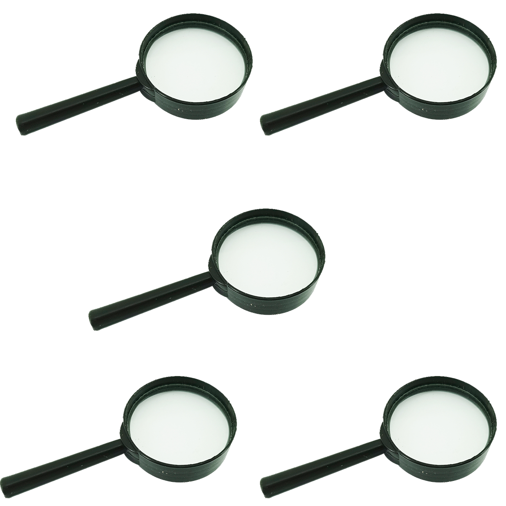 Kit 5 Lupas Pequenas Escolares Leitura De Aumento 50 Mm | Shopee Brasil