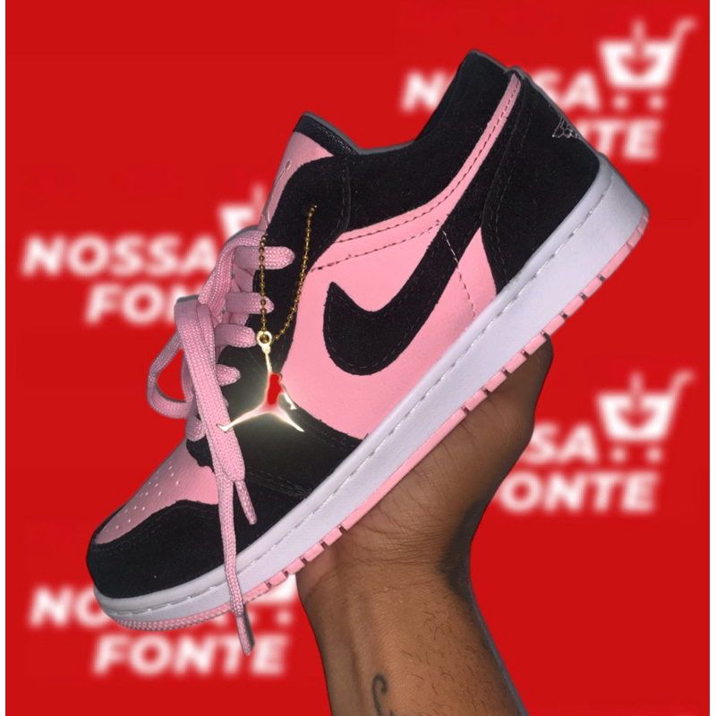 Tenis jordan rosa e preto feminino envio imediato | Shopee Brasil