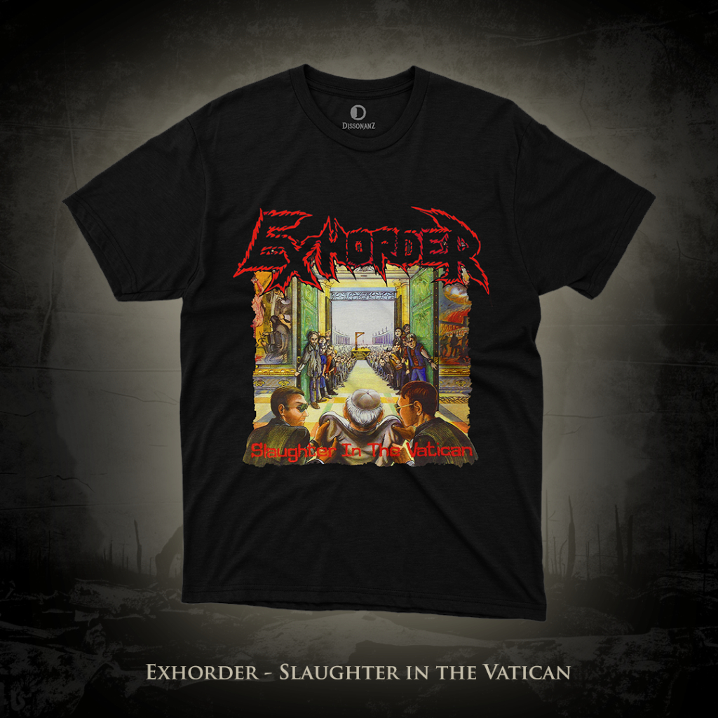 Camiseta: Exhorder - Slaughter in the Vatican - Thrash Groove Metal ...