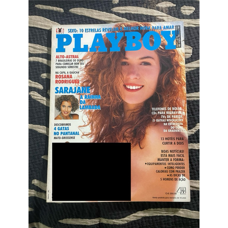 Revista Playboy N 180 ano 90 Rosana Rodrigues Sarajane Lisa Matthews | Shopee Brasil