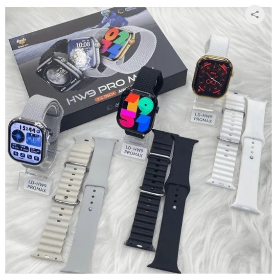 Smartwatch HW9 Pro Max Serie 9 Tela Amoled 2.2 inch 3 Pulseiras Extra Relogio Inteligente ...