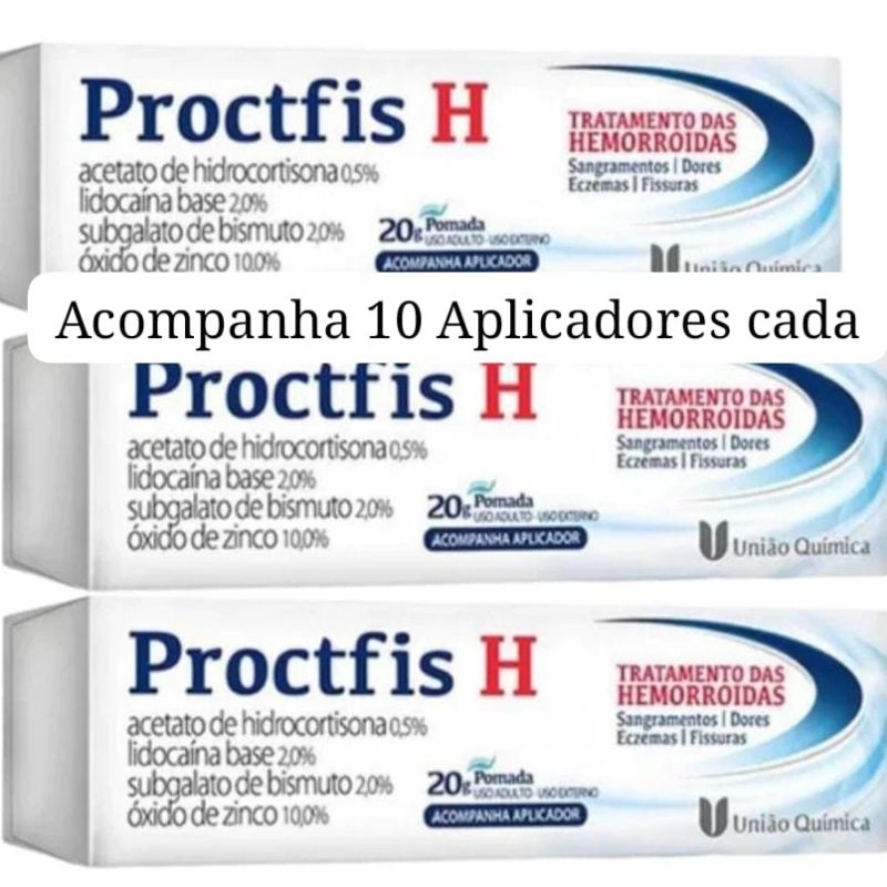 Kit 3 Pomadas Proctfis H ou Pomada Hemorroydina ou HEMODASE Hemorroida ...