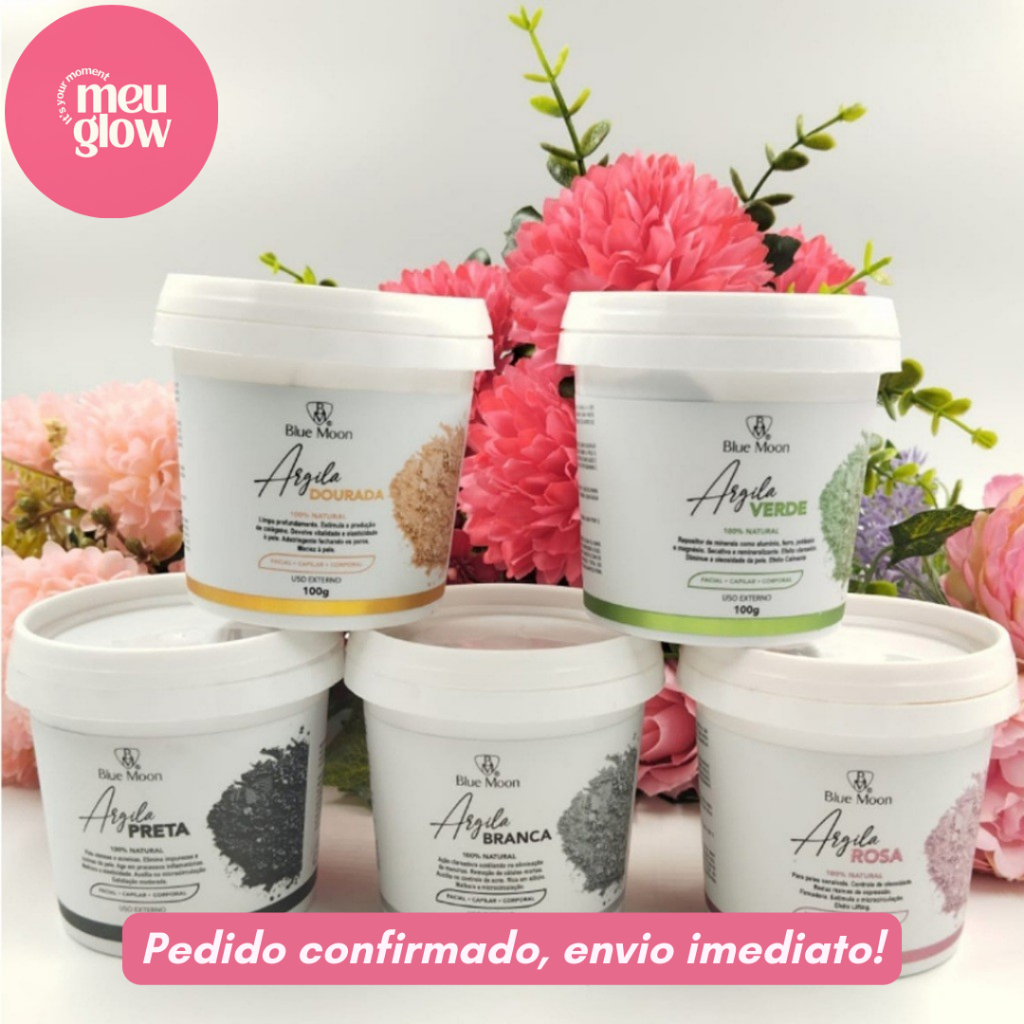 Argila Skin Care Clareadora Para Máscara Facial Blue Moon 100g | Shopee ...