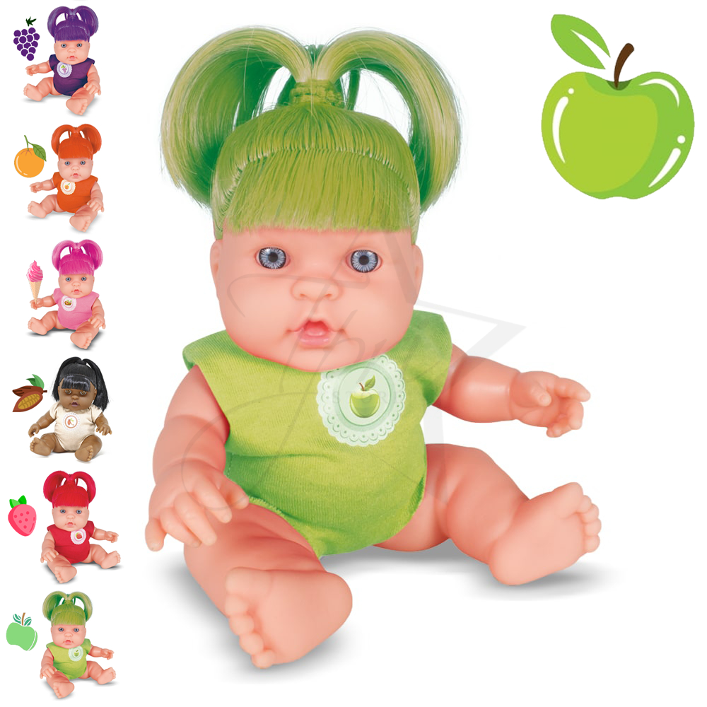 BONECA ORIGINAL COLEÇÃO FRUTINHAS COMPLETA COM CHEIRO DE MAÇÃ VERDE ...