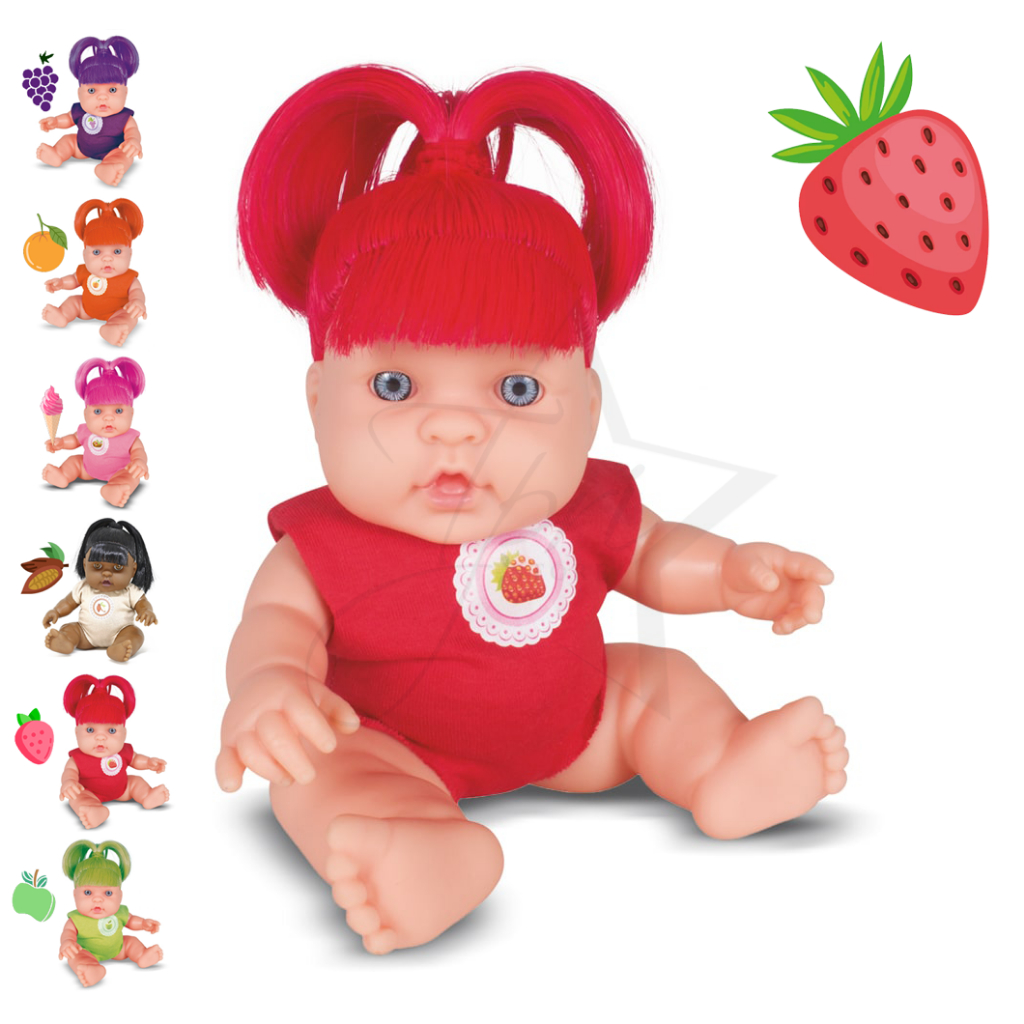 BONECA ORIGINAL COLEÇÃO FRUTINHAS COMPLETA COM CHEIRO DE MORANGO ...