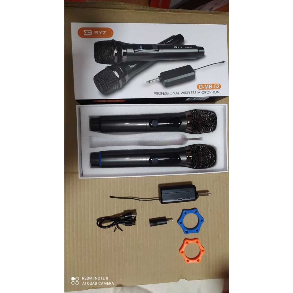 Microfone Duplo Sem Fio Profissional C/ Bateria Recarregável ...
