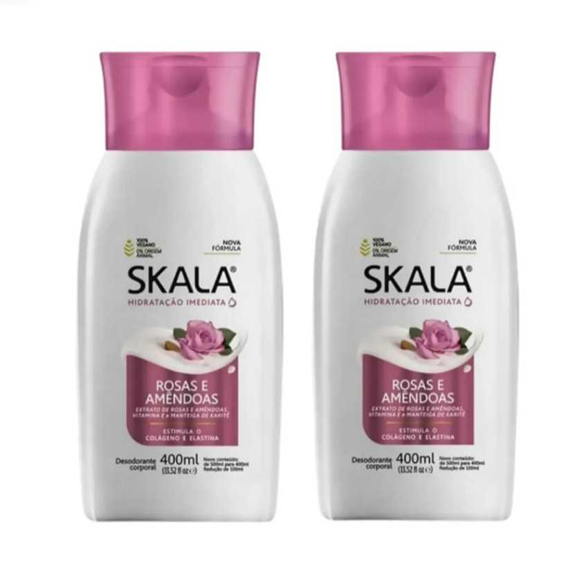 Kit Com 2 Cremes Hidratante Corporal Skala 400ml Fragrâncias Leve Mais ...