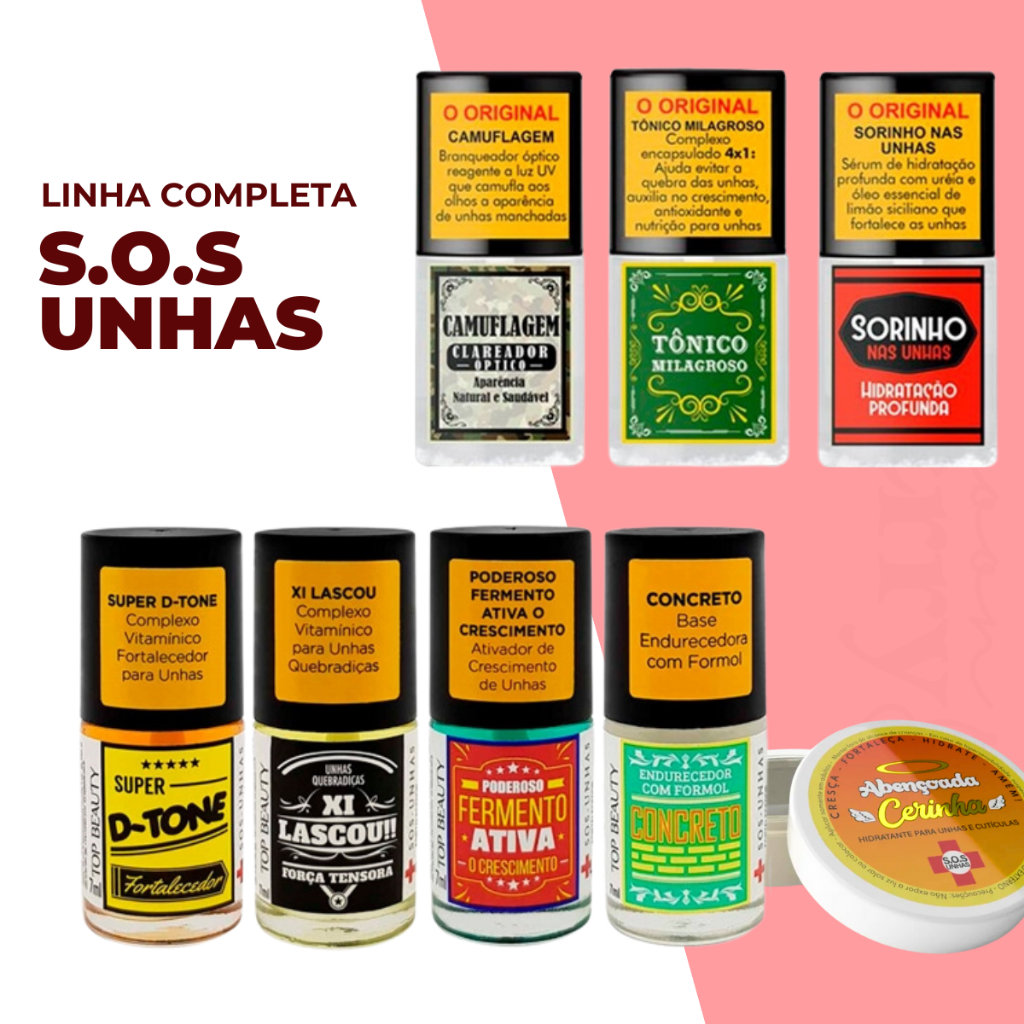 Base de Unha Concreto Endurecedor - Linha completa Top Beauty | Shopee ...