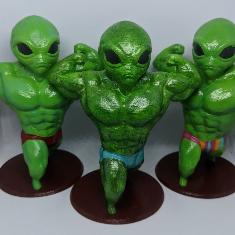 Boneco alienígena ET UFO musculoso pintura personalizada a mão - Alien ...
