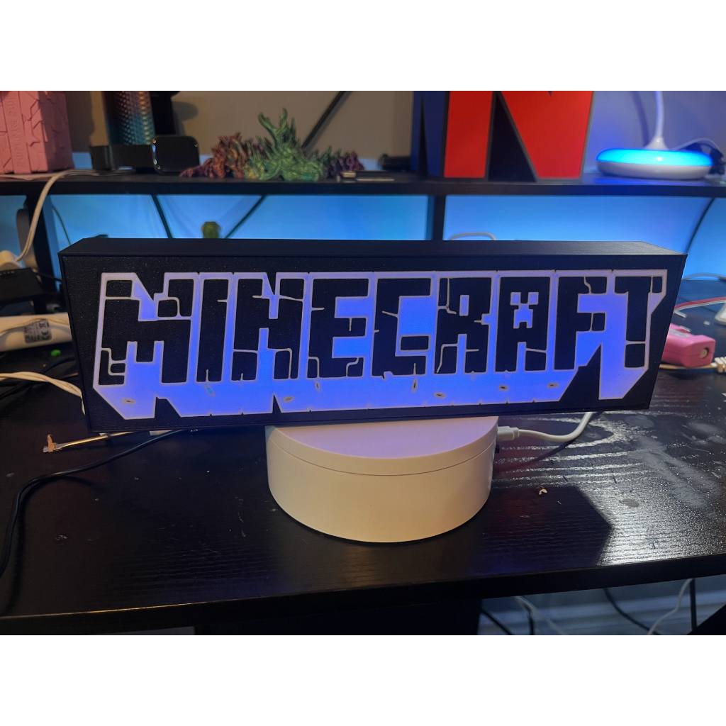 Luminária Gamer Geek Minecraft RGB | Shopee Brasil