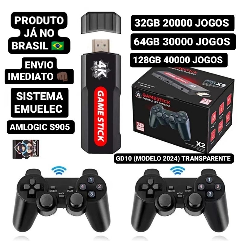 GAME STICK GD10 EMUELEC 4.3 MODELO 2024 | Shopee Brasil