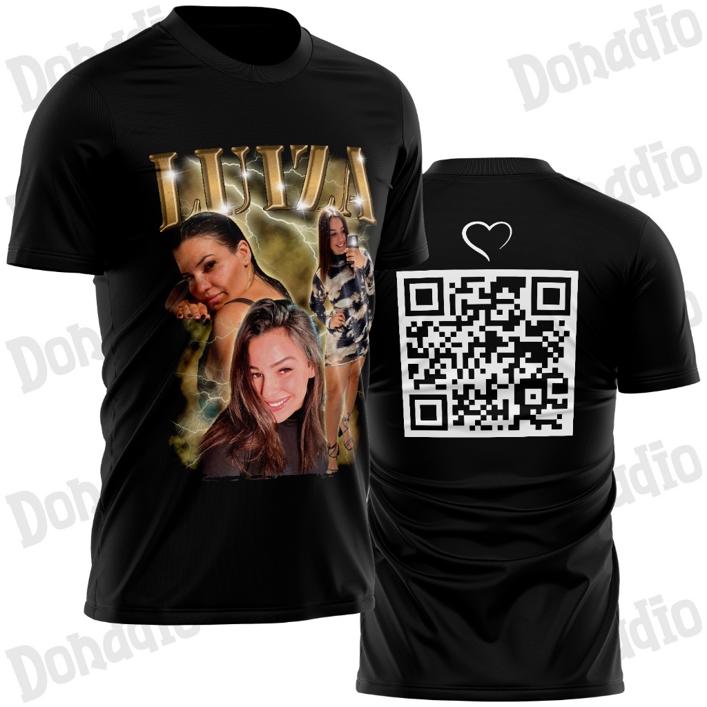 Camiseta Personalizada Namoradas Com Nomes, Fotos e QR Code | Shopee Brasil
