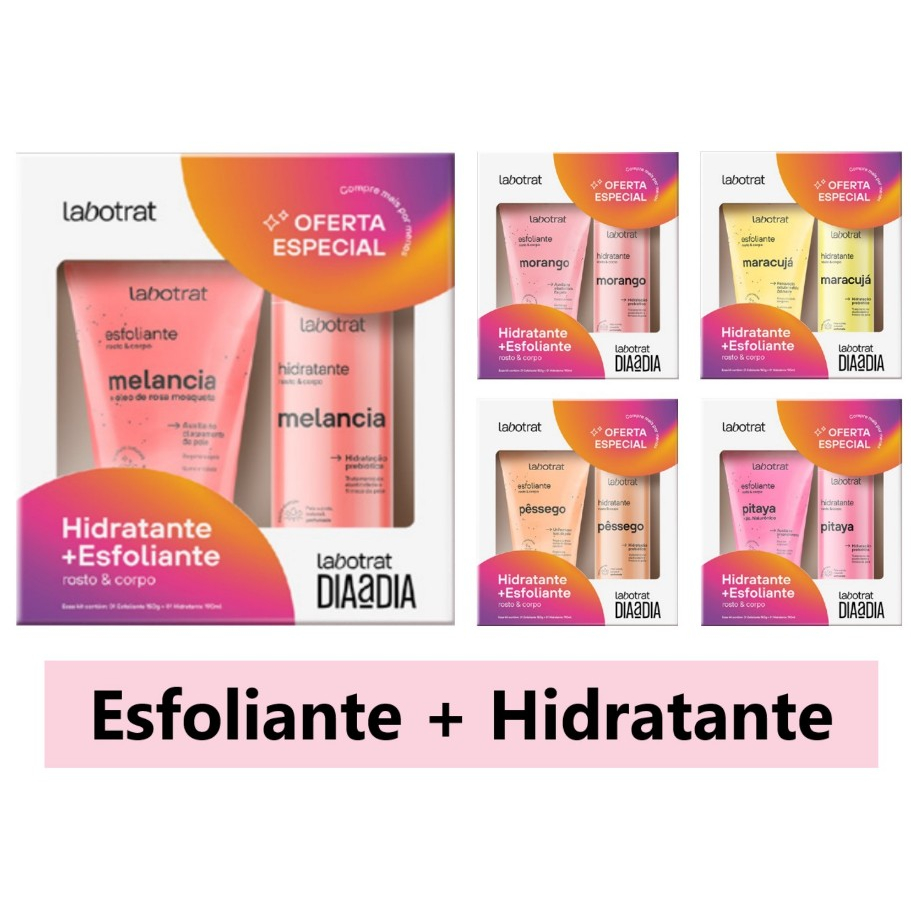 Oferta Especial Kit Esfoliante + Hidratante Labotrat Para Rosto e Corpo ...