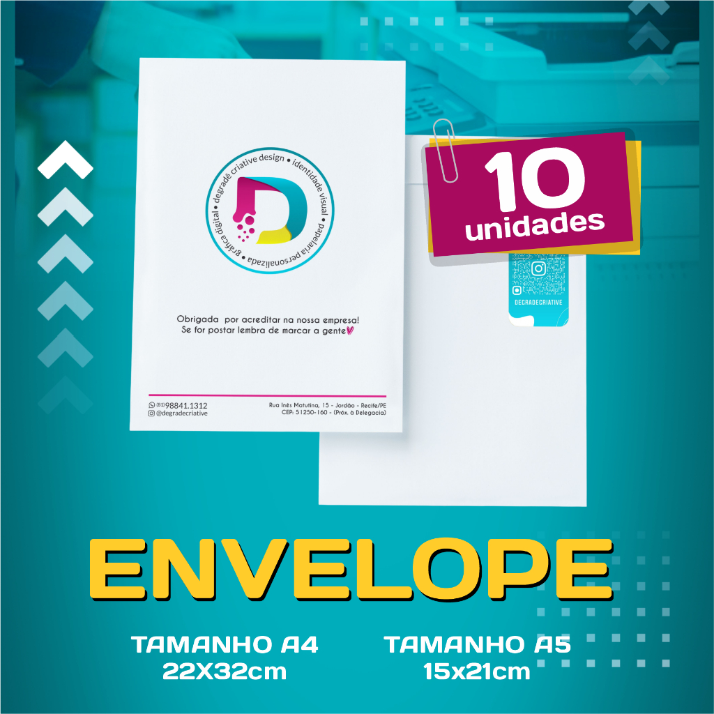 Envelope Personalizado para documentos A4 | Shopee Brasil