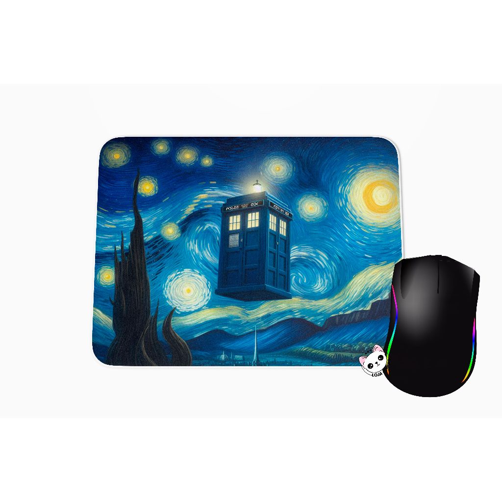 Mousepad Doctor Who Van Gogh Arte Classico Cinema Personalizado ...