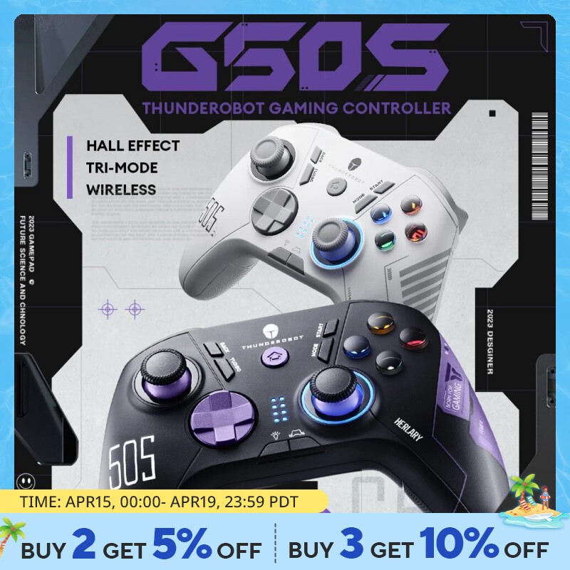 Manete Joystick Efeito Hall, Gatilhos, Gamepad, 1000Hz, Taxa de Polling ...