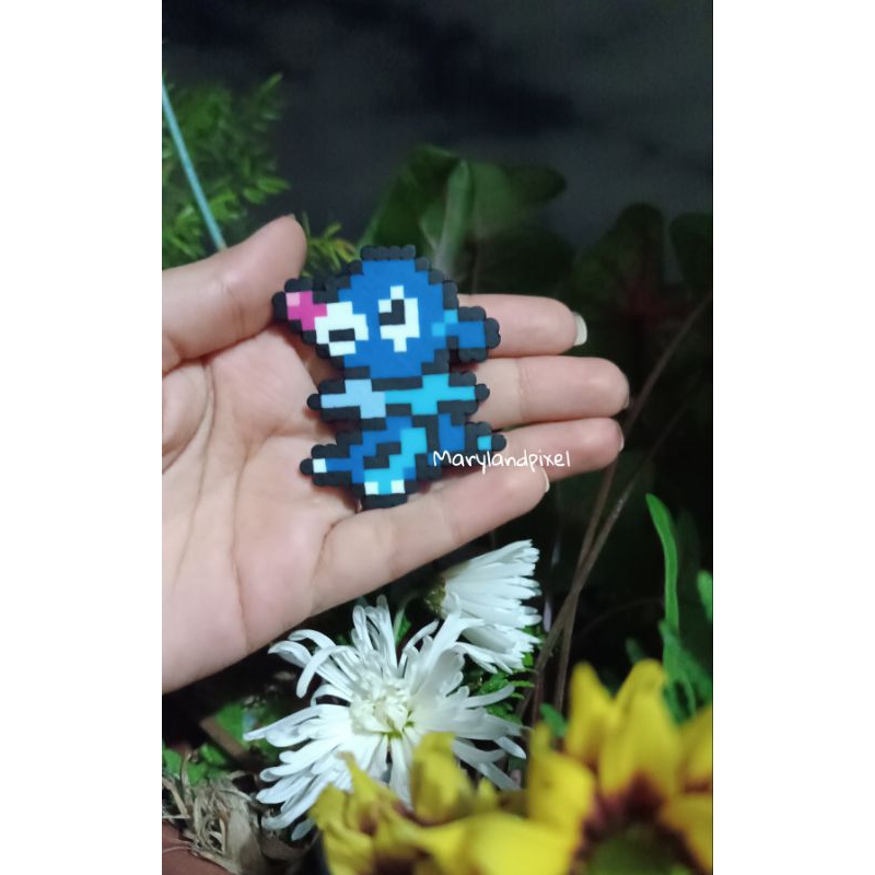 Popplio pokémon/ pixel art hama beads chaveiros. | Shopee Brasil