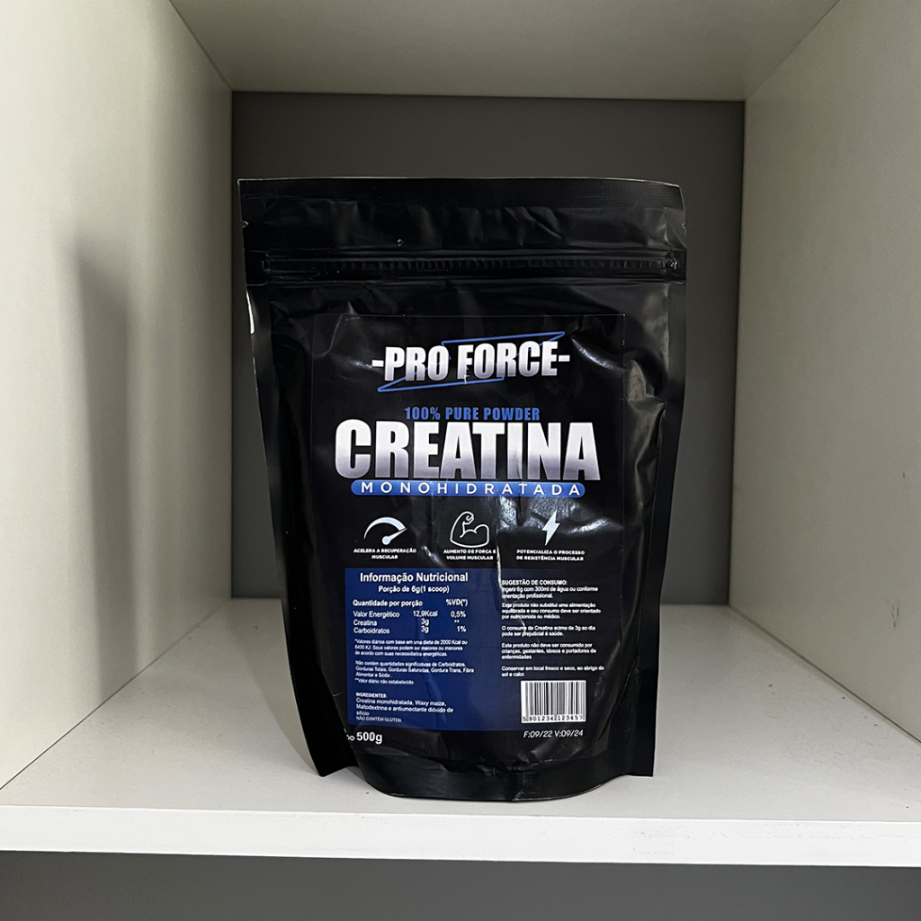 CREATINA PRO FORCE MONOHIDRATADA 500G | 100% PURA IMPORTADA | Shopee Brasil